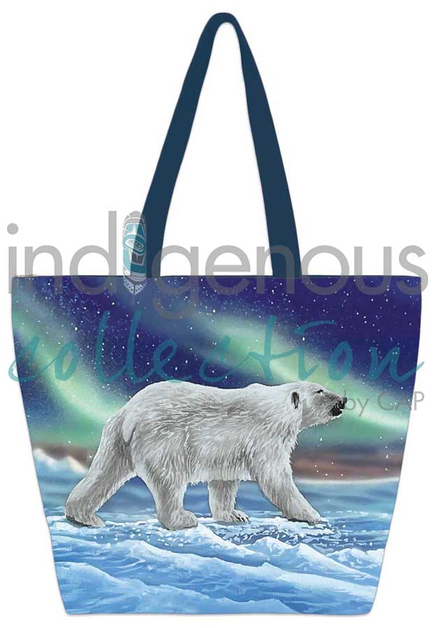 "Ocean's Edge" Large Zippered Tote artwork by Native Artist, Ronnie Simon | North of Fifty First ...