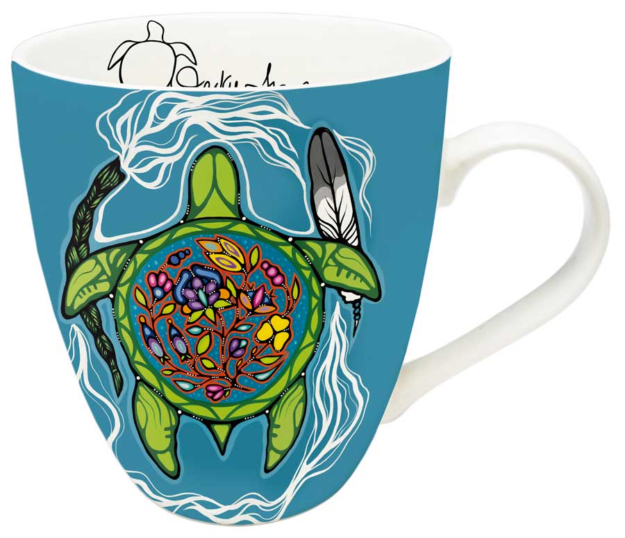"Prayers For Turtle Island" Mug - artwork by Indigenous Artist, Jackie ...