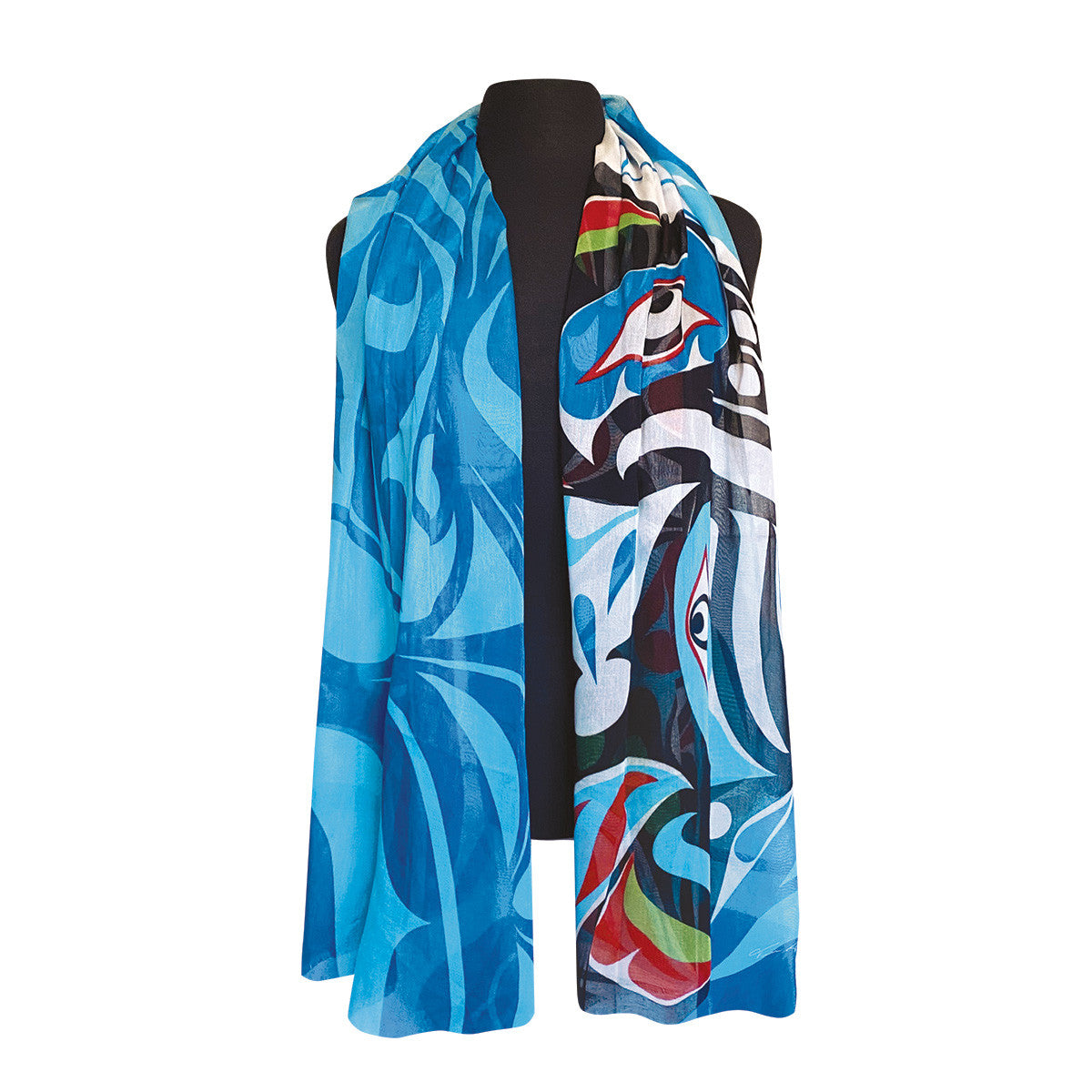 Raven and Killer Whale by Trevor Hunt (Tlalis), Viscose Scarf | North ...