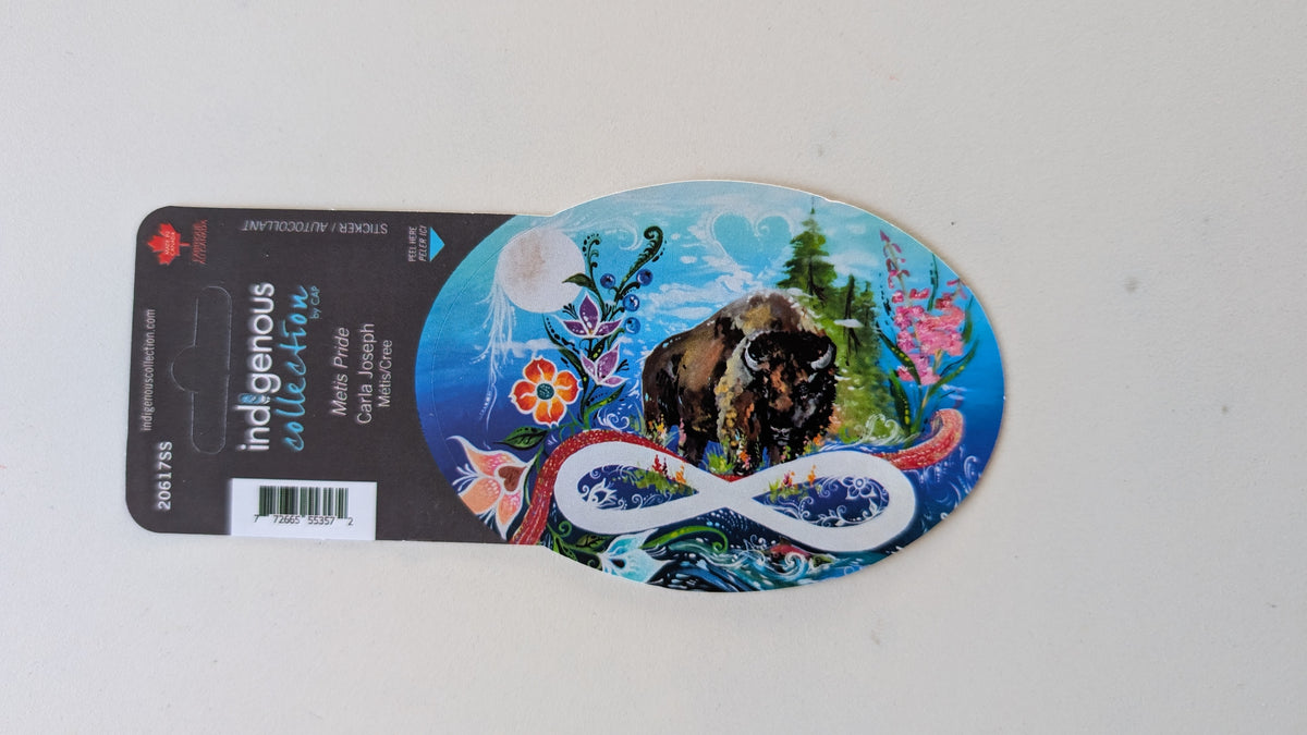 Metis Pride sticker art by Metis Artist Carla Joseph | North of Fifty ...