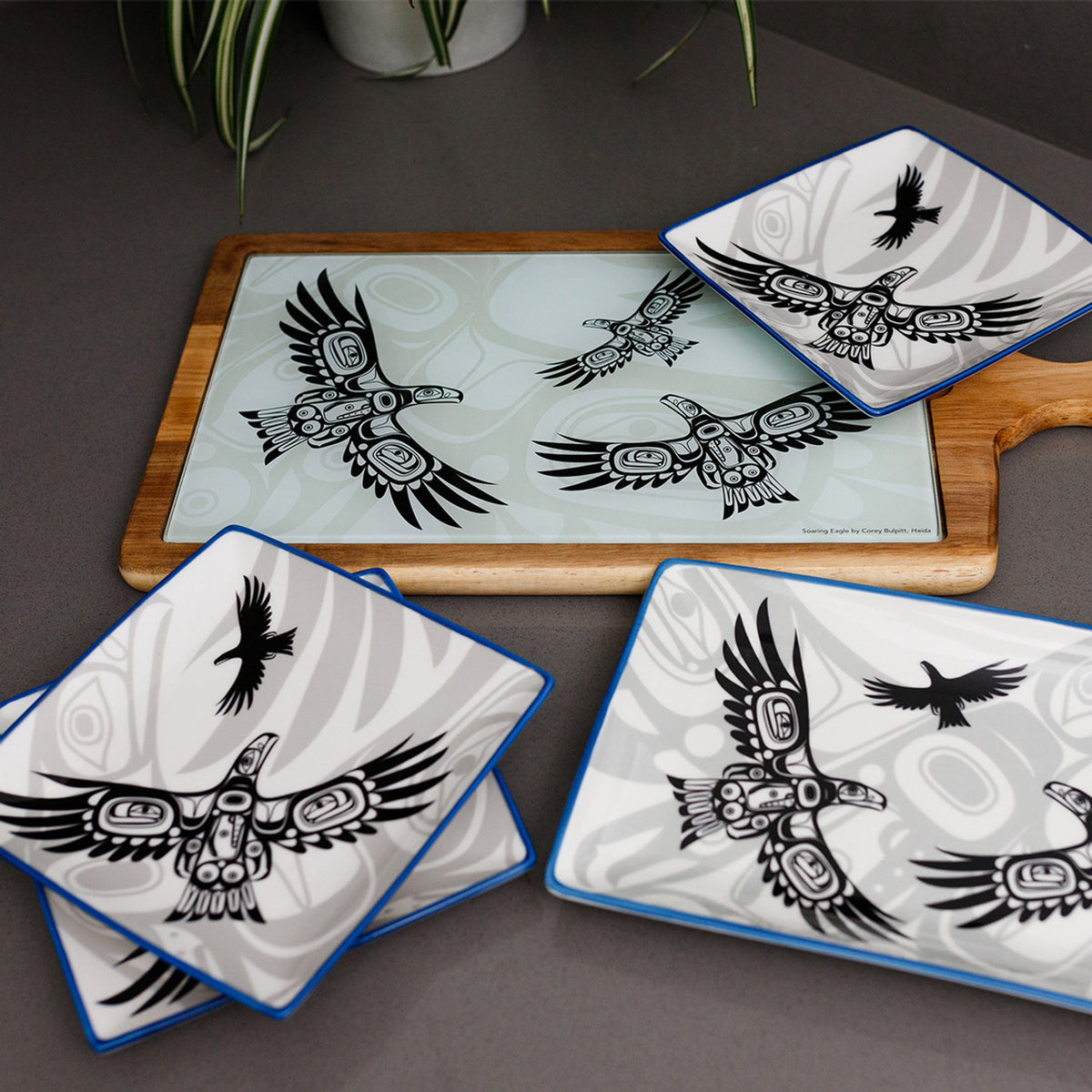 "Soaring Eagle" Serving Board by Haida artist Corey Bulpitt - arriving ...