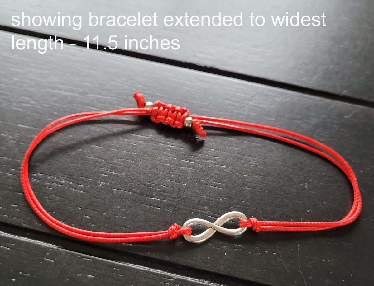 Adjustable 2 strand Infinity Bracelets in red or black | North of Fifty ...