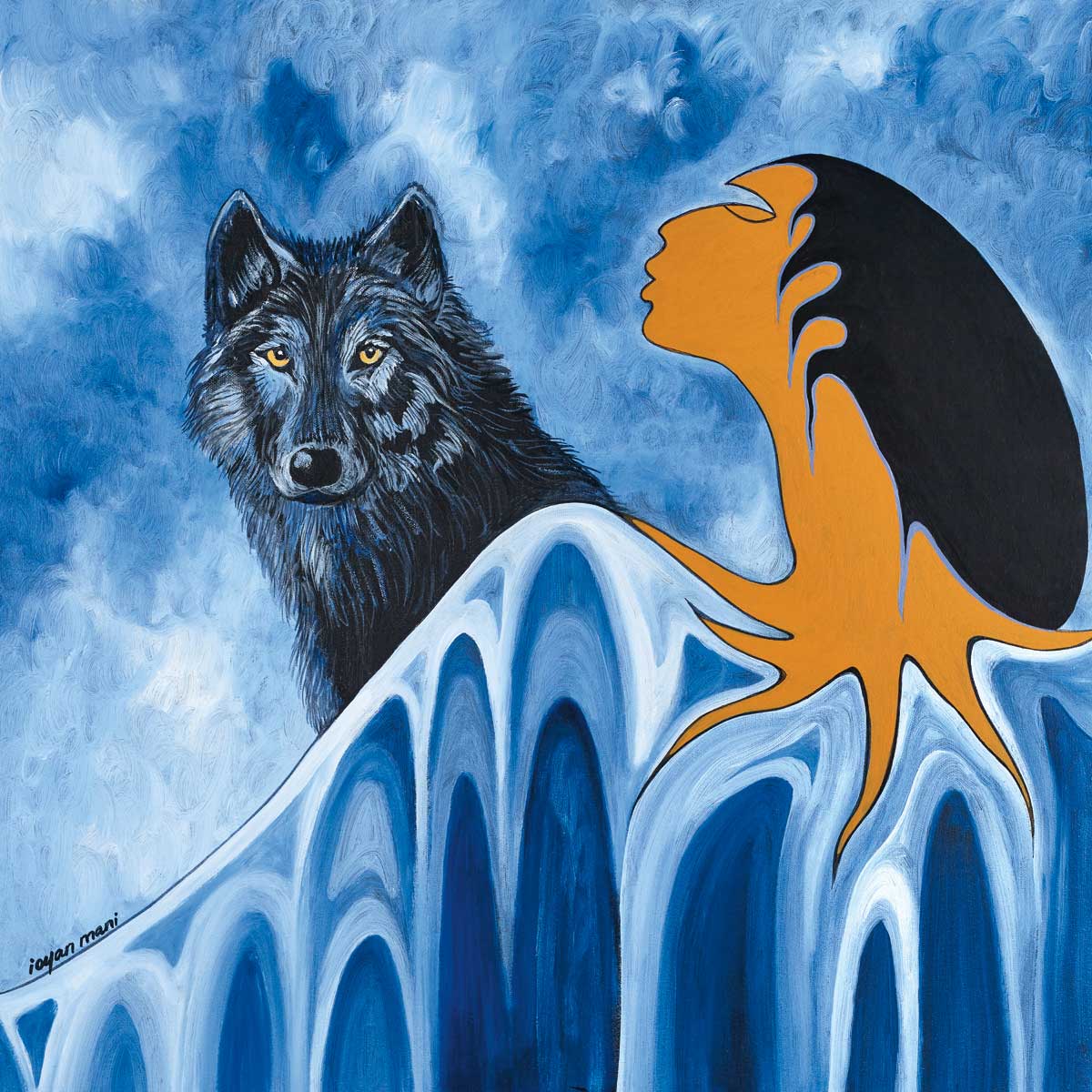 Canadian Wolf Art PROUD TO BE CANADIAN Wolf Pastels DREAMZ ART