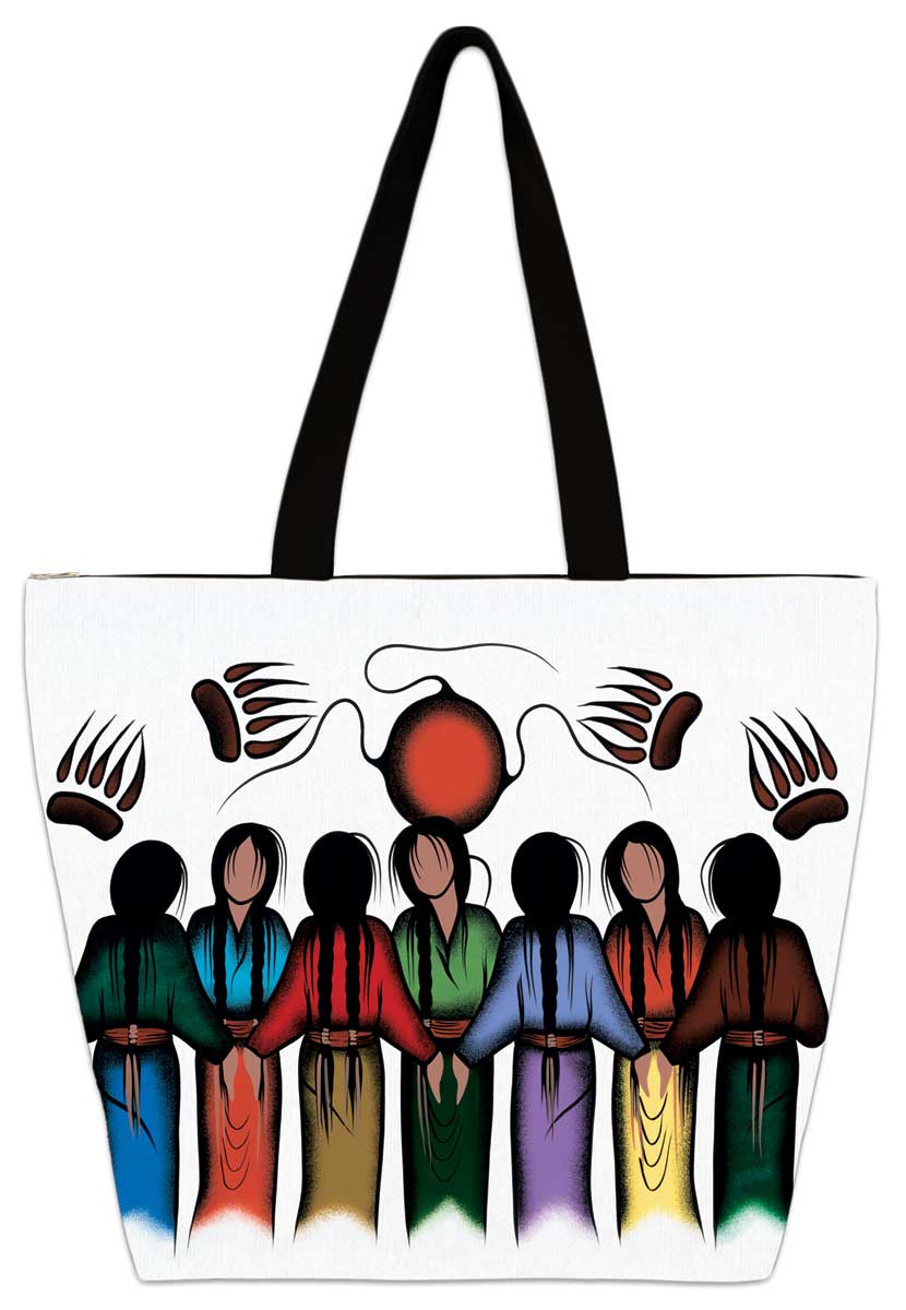 "Community Strength" Large Zippered Tote artwork by Native Artist ...